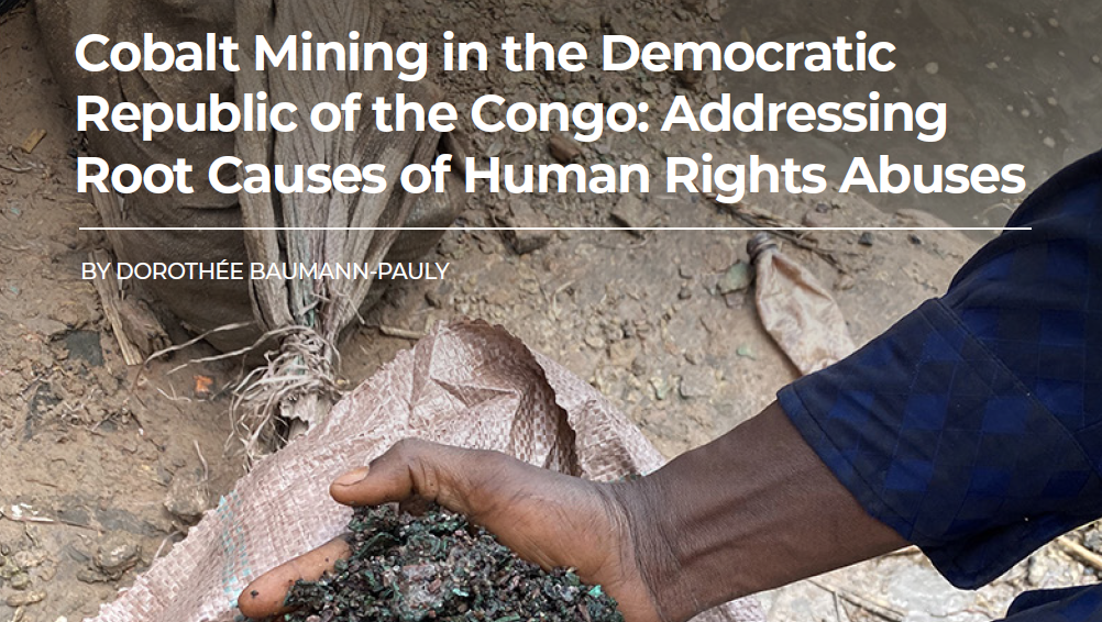 Insights / “Cobalt Mining in the Democratic Republic of the Congo ...